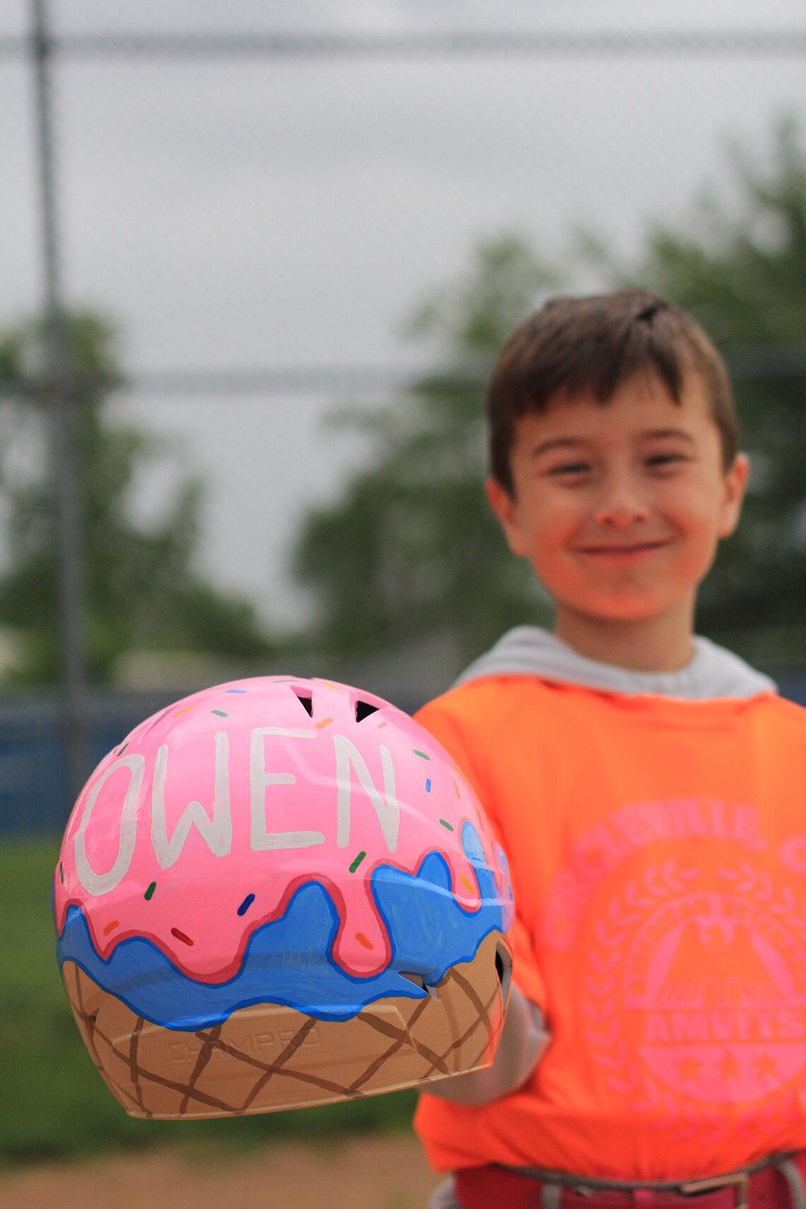 Ice Cream Baseball Helmet With Face Guard - Etsy