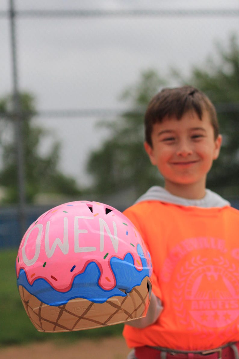 Ice Cream Baseball Helmet With Mouthguard - Etsy