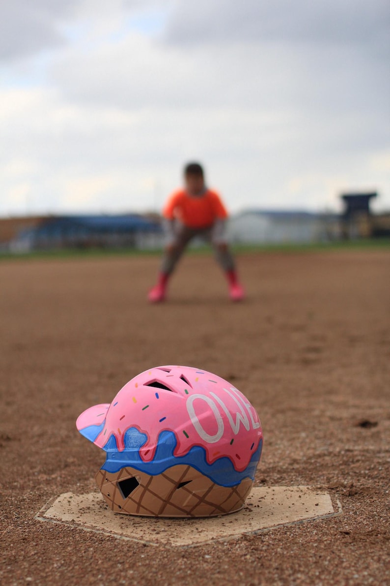 Ice Cream Baseball Helmet With Face Guard - Etsy