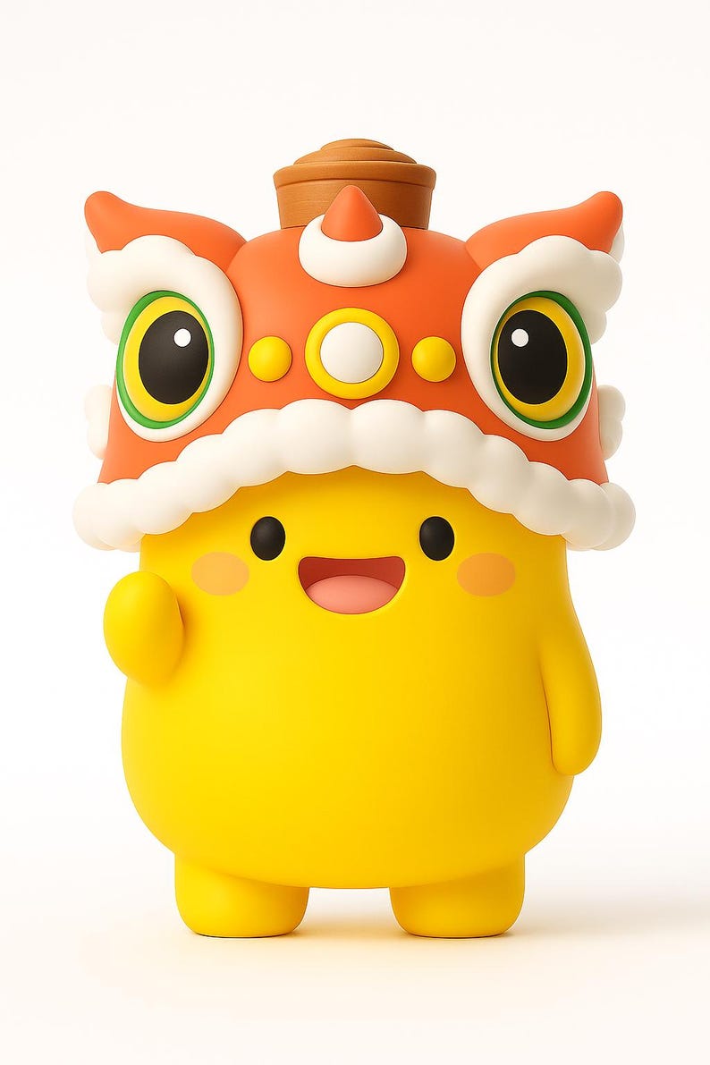 Siu Mai Dim Sum Toy STL – Kawaii 3D Print Figure With Chinese Lion ...