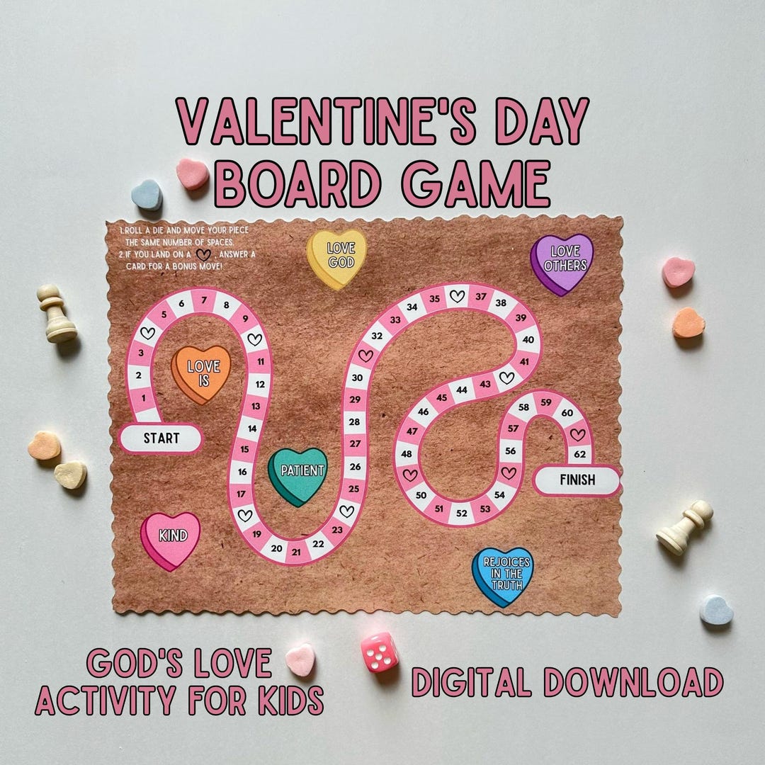 Christian Valentine's Day Board Game for Kids | God's Love Bible ...