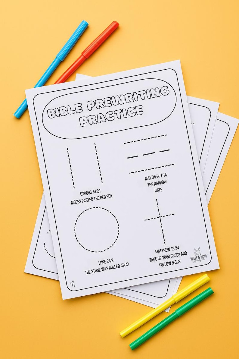 Bible Prewriting Practice Sheets | Christian Tracing Worksheets for ...