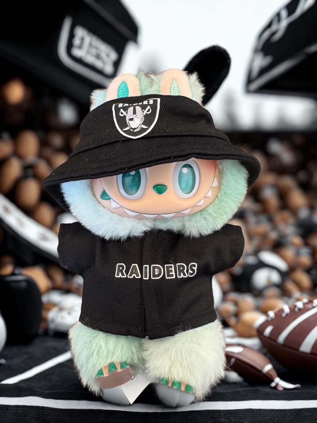 Labubu Raiders Outfit – Nfl-inspired Hoodie & Bucket Hat | Plush Toy ...
