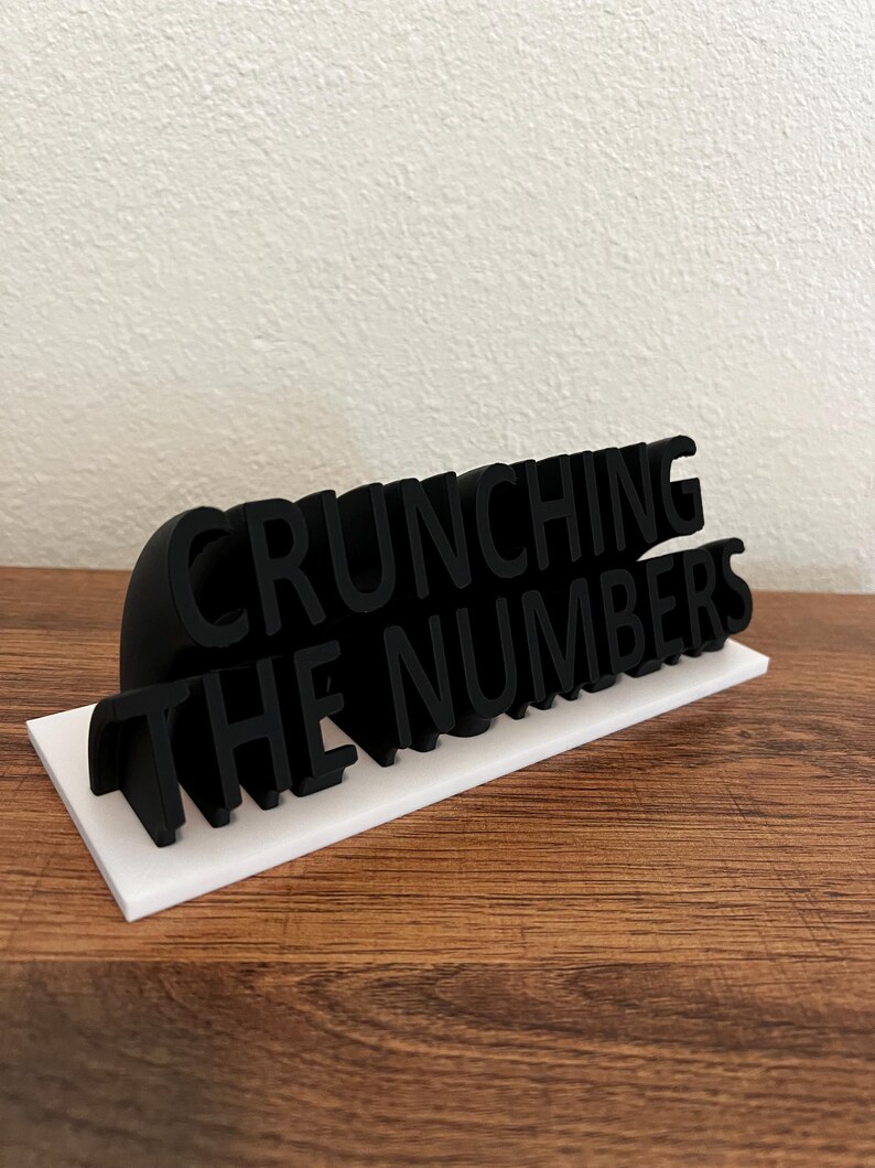Crunching the Numbers Desk Sign - Etsy