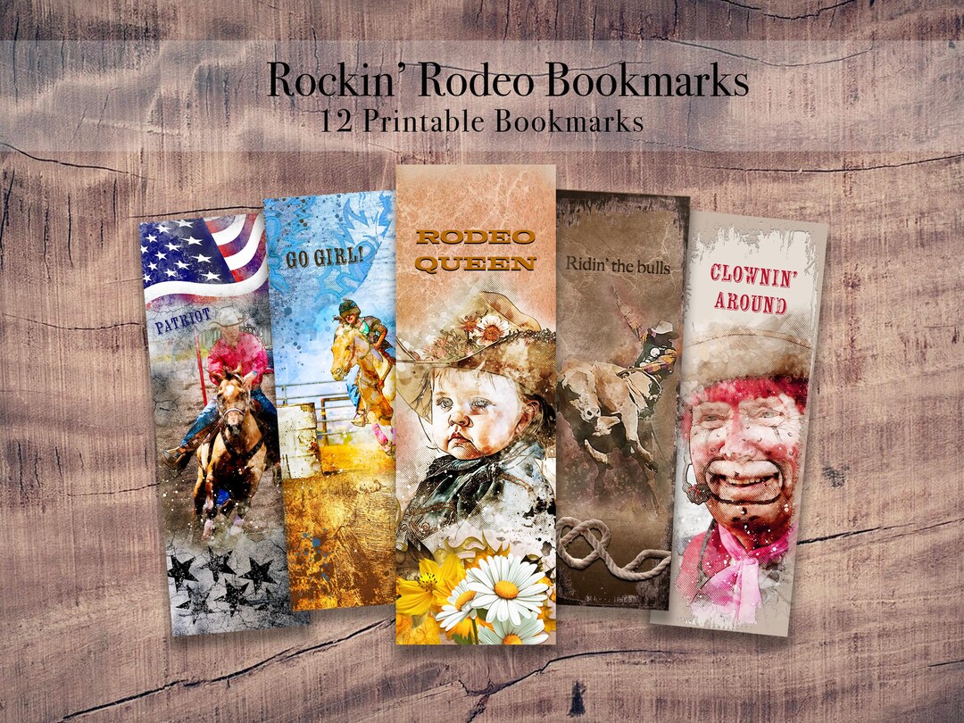 Printable Rockin' Rodeo Bookmarks | Elegant Watercolor Scrapbooking ...