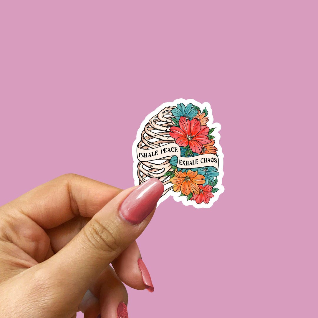 Inhale Exhale Waterproof Sticker: Motivational Self-care Decal - Etsy