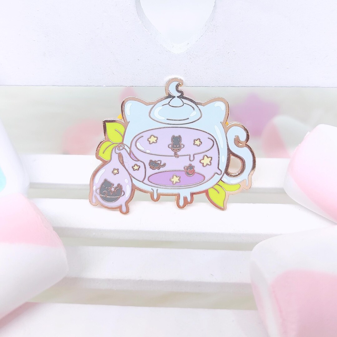 Astro Cat Teapot - HARD ENAMEL PIN - Etsy