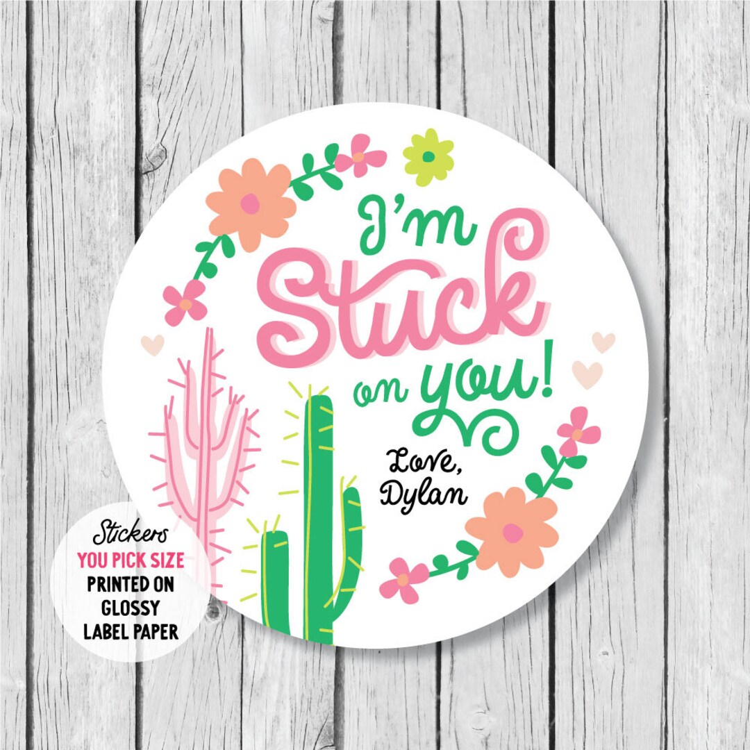 Kids Valentines Day Treat Bag Sticker Label, Kids Valentine Stuck on ...