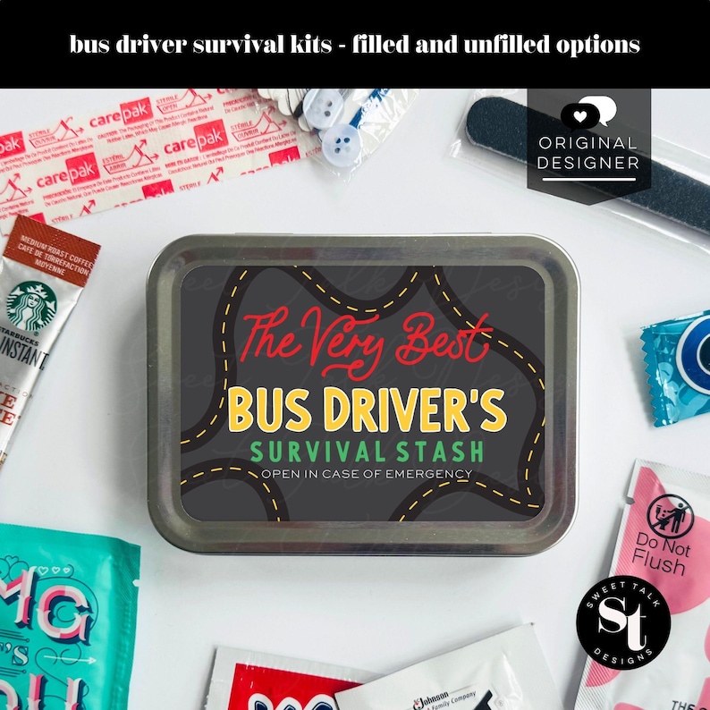 Bus Driver Survival Kit Gift: Back to School Appreciation Tin - Etsy