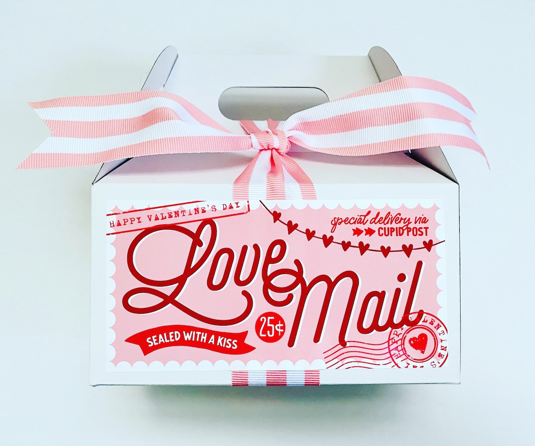 Kids Valentines Day Treat Box, Kids Valentine Card Mailbox, Valentines ...