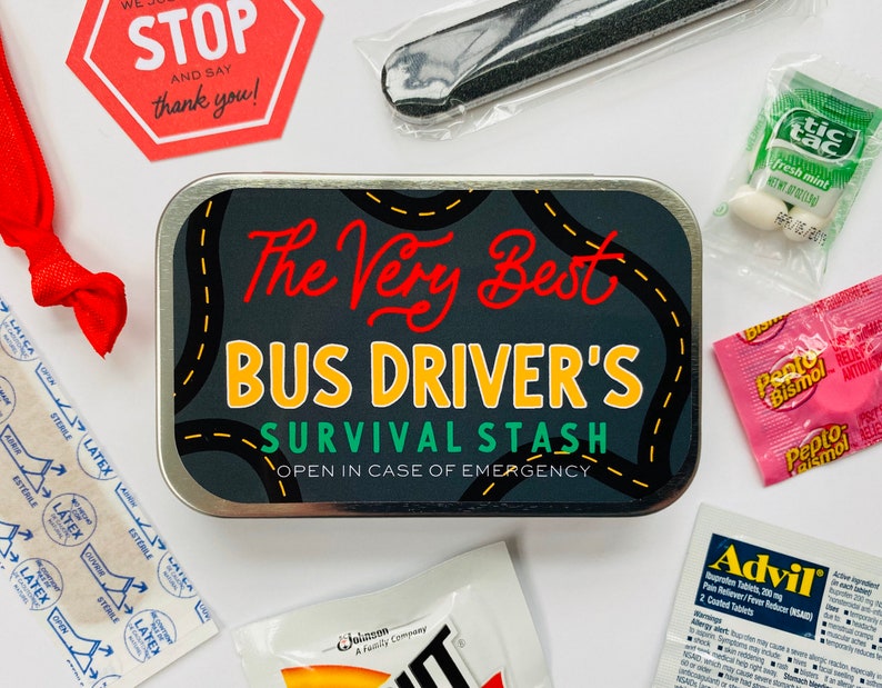 Bus Driver Survival Kit Gift Thank You School Bus Driver | Etsy