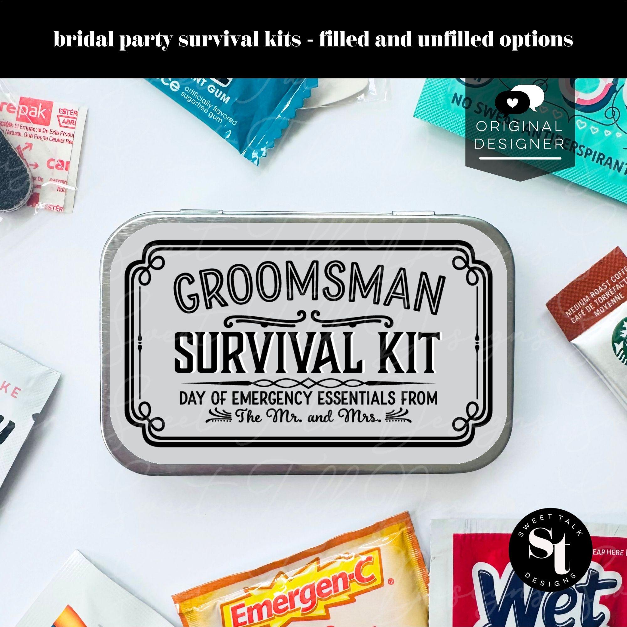 Groomsman Gift Wedding Day Survival Kit, Will You Be My Groomsman Gift ...