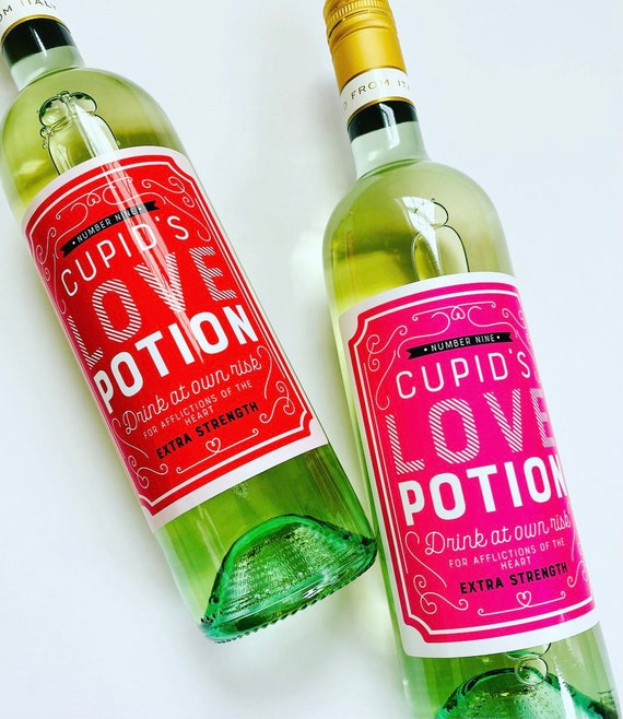 Valentines Day Wine Label Love Potion Gift Idea Love Potion - Etsy