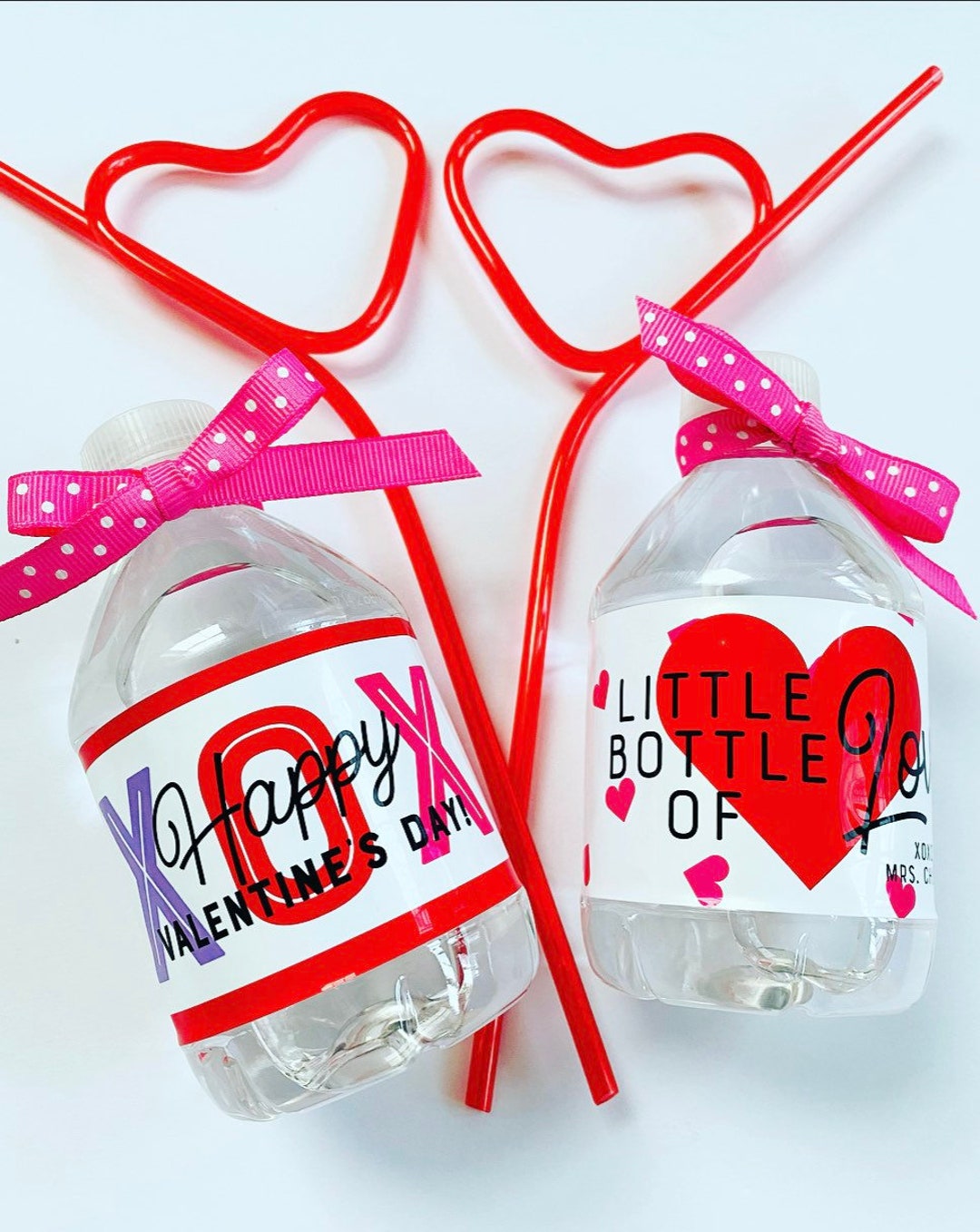 Kids Valentines Day Party Water Bottle Labels, Valentines Day Decor ...