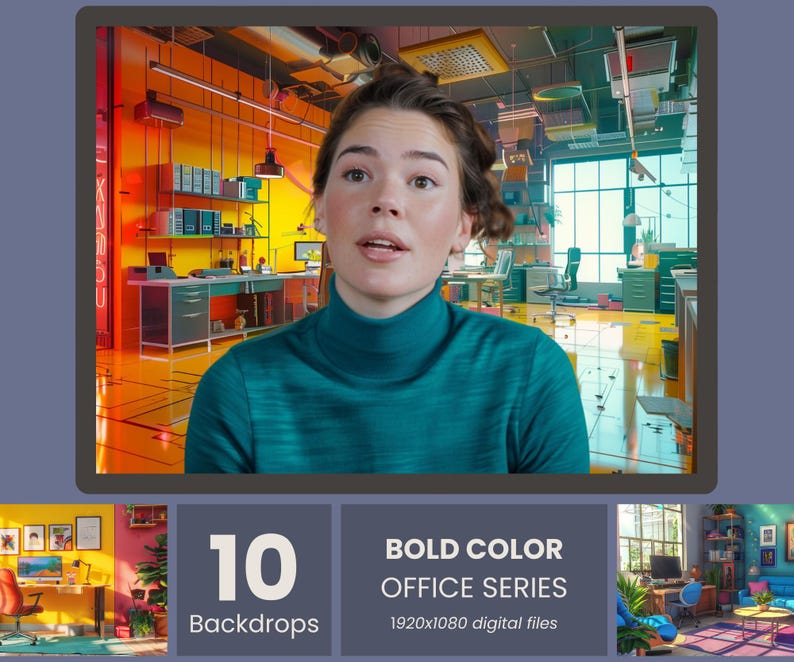 Background Zoom Colorful | Fun Virtual Office Backdrops | Bright, Bold ...
