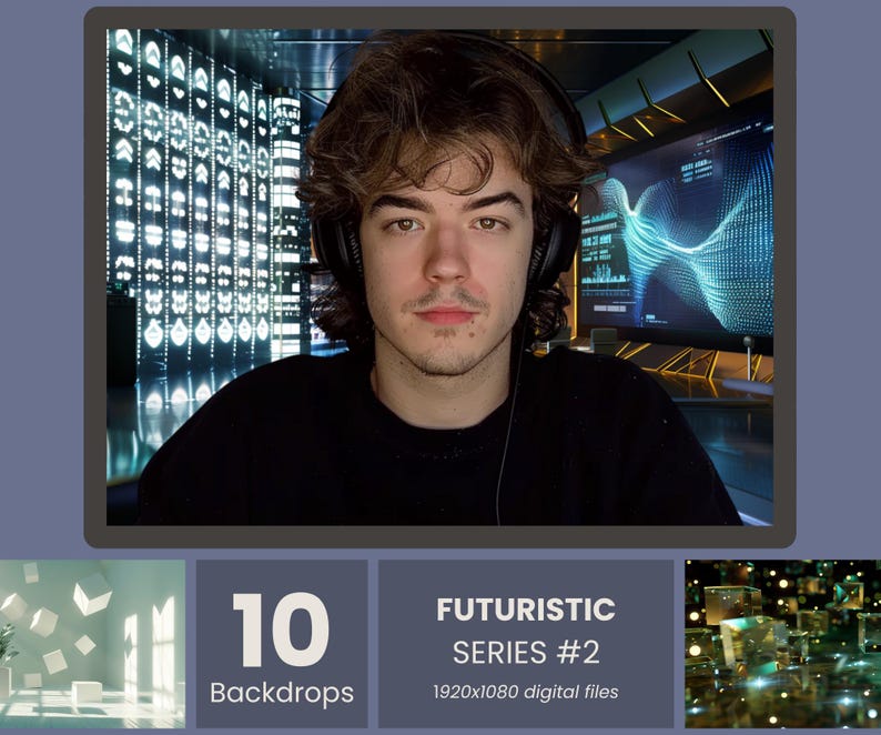 Futuristic Zoom Backgrounds, Sci-fi Virtual Meeting Backdrops, Modern ...