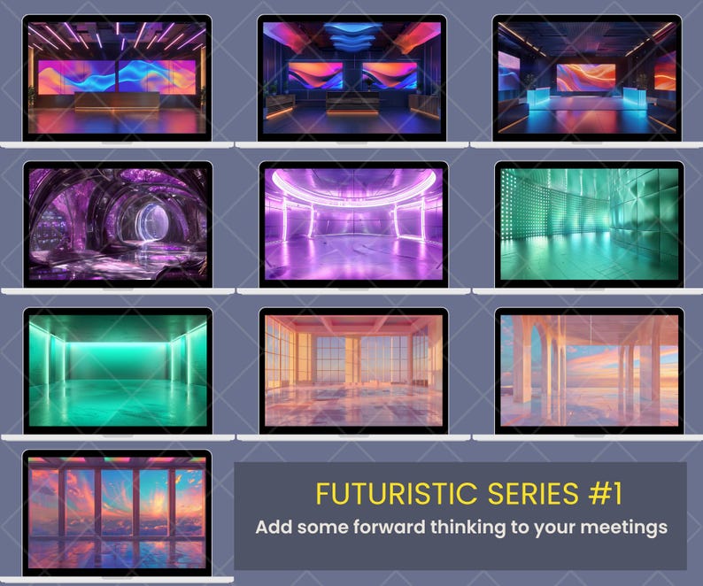 Futuristic Zoom Backgrounds, Sci-fi Virtual Meeting Backdrops, Modern ...