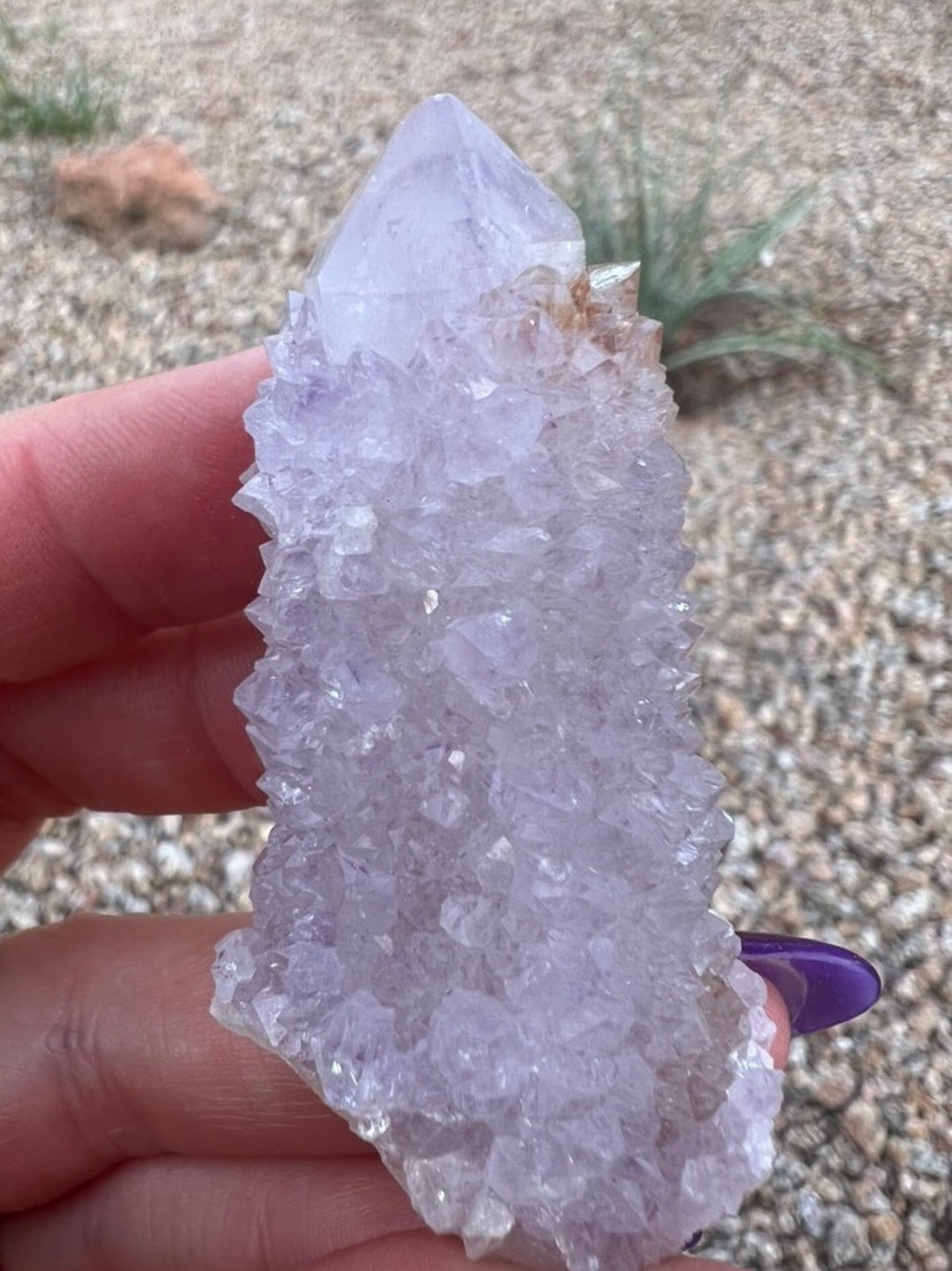 Spirit Quartz cactus Amethyst Crystal - Etsy
