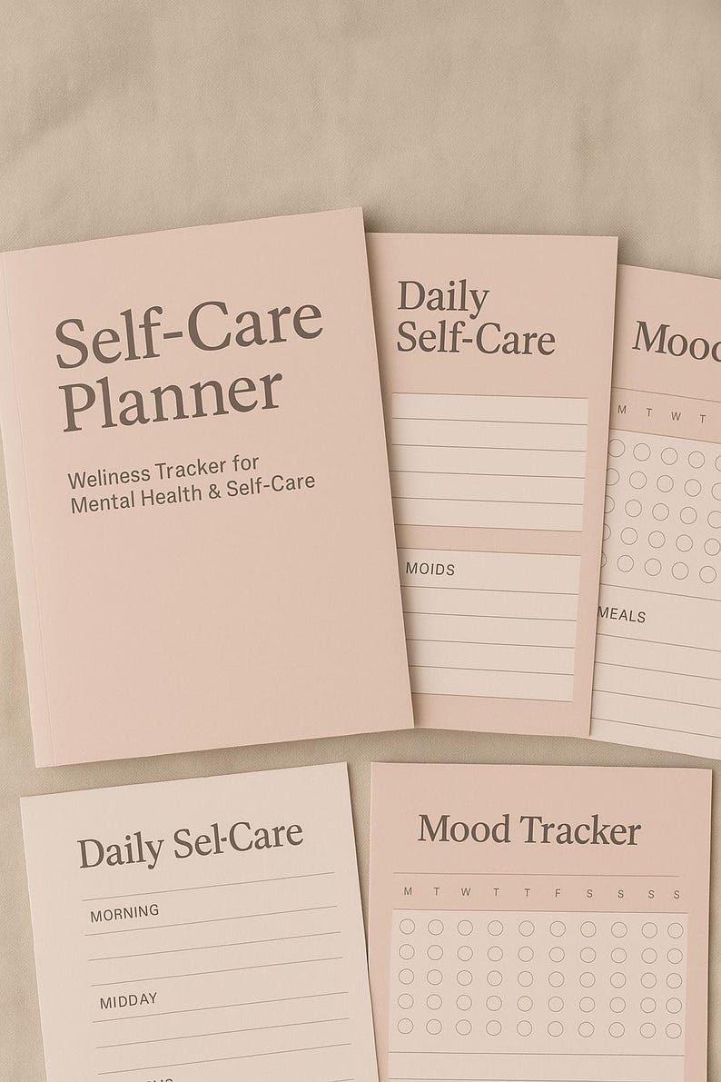 Self-care Planner Printable | Daily Wellness Journal | Mood + Habit ...