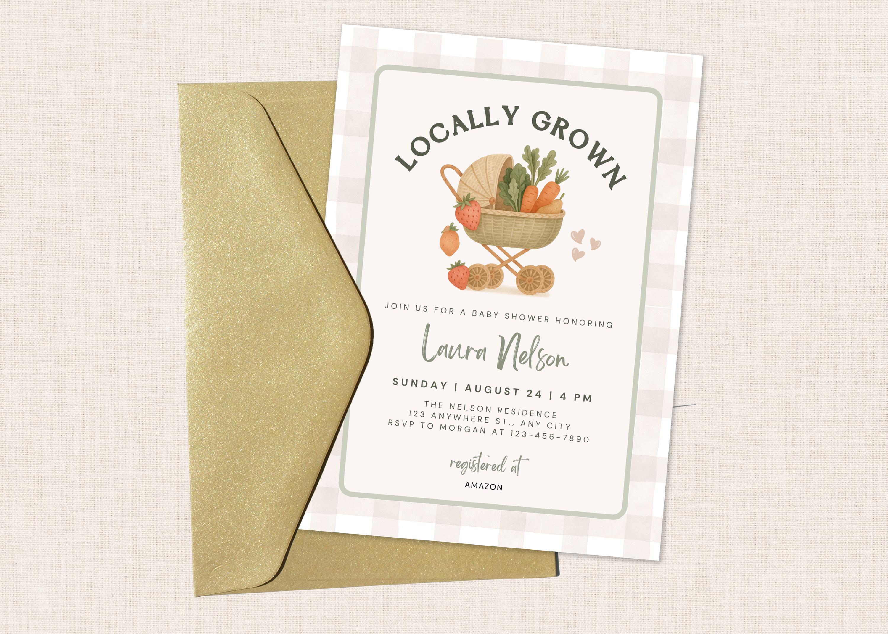 Locally Grown Baby Shower Printable Bundle | Farmers Market Theme Baby ...