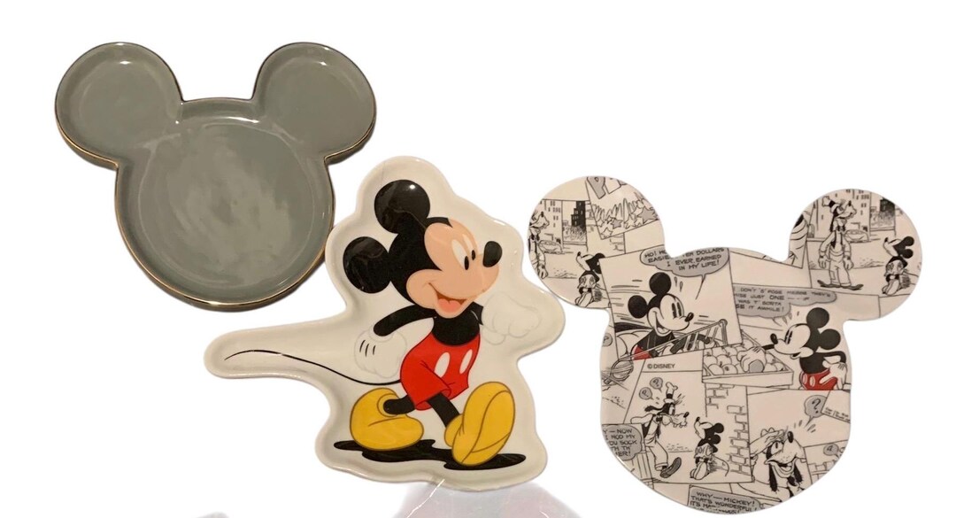 Mickey Mouse Mini Tray Plate Francfranc Vintage Disney Ceramic Plastic ...