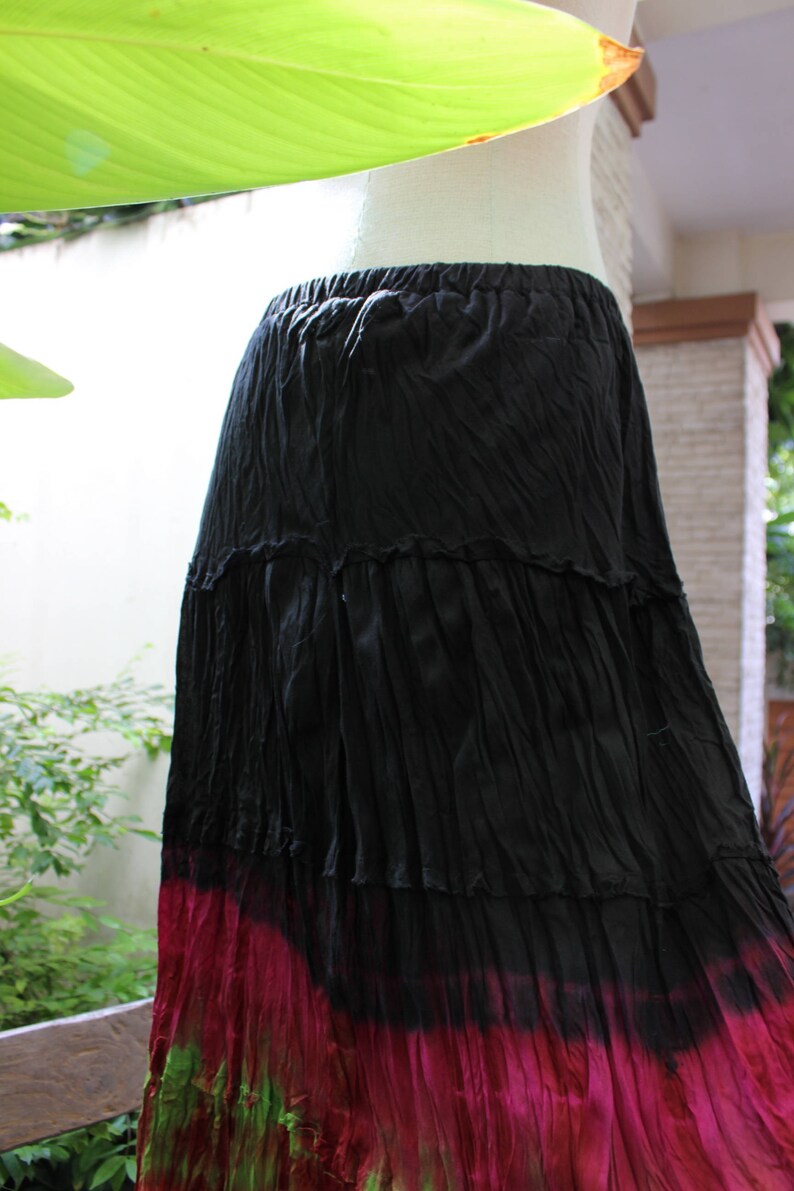 ARIEL on Earth - Boho Gypsy Long Tiered Ruffle Patchwork Tie Dyed ...
