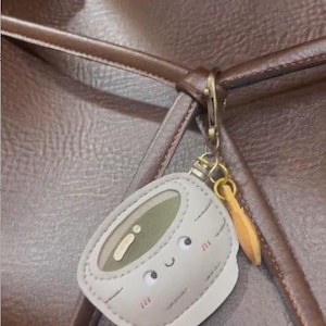 Handmade Matcha Tea Cup Keychain: Kawaii PU Leather Charm - Etsy