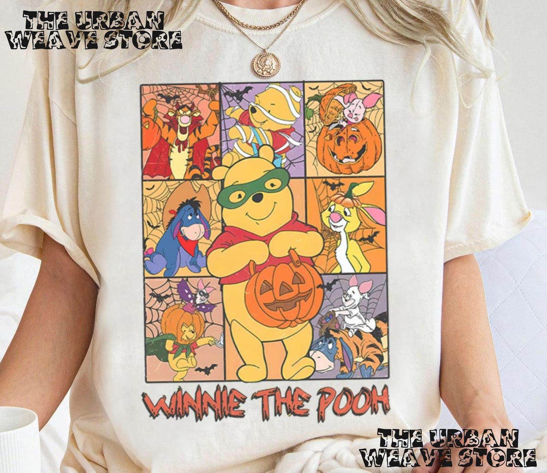 Disney Pooh and Friends Pumpkin Halloween Tee Tigger Piglet Eeyore ...