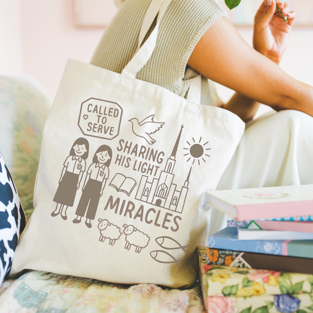 Sister Missionary Tote Bag Design Church Artwork Mormon Missionary ...