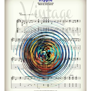 Grateful Dead, Ripple, on Lyric Song Music Sheet, Print - Etsy