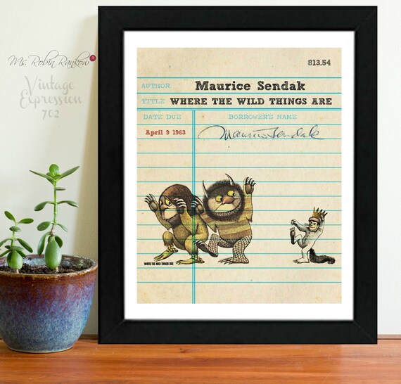 Maurice Sendak Where the Wild Things Are Vintage Library | Etsy