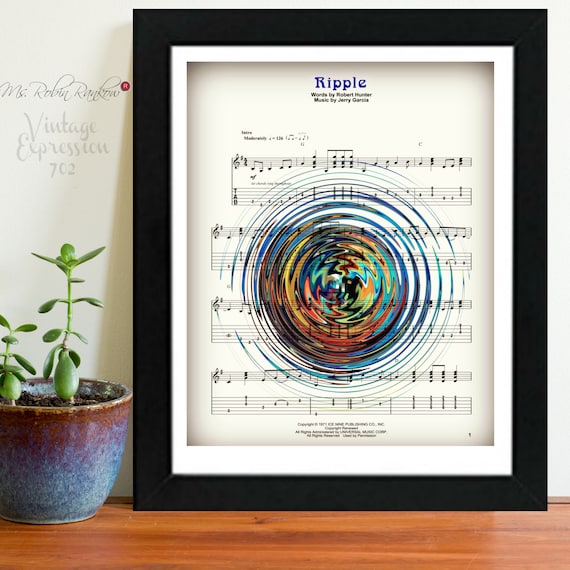 Grateful Dead Ripple on Lyric Song Music Sheet Print - Etsy