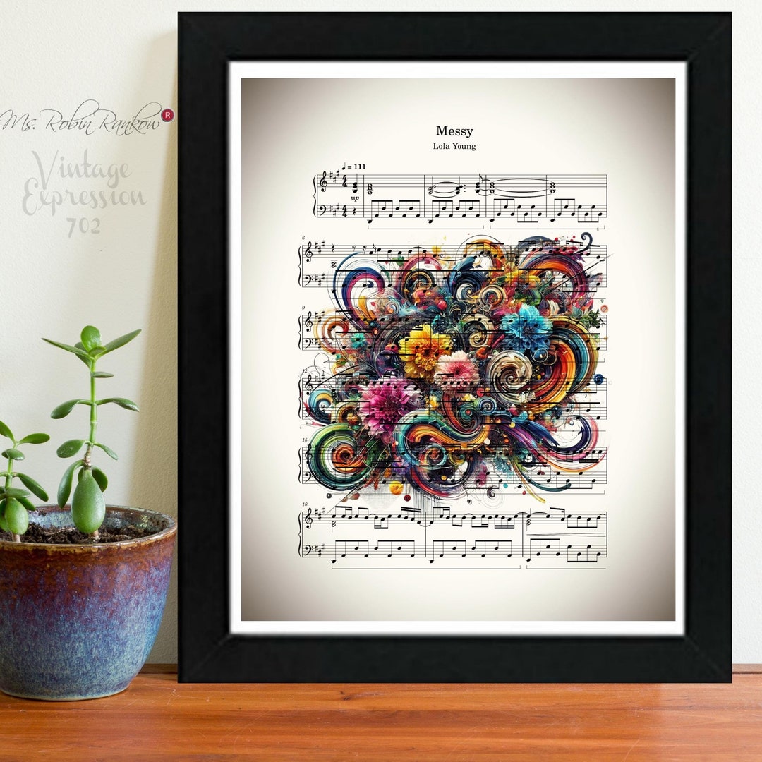 Lola Young, Messy Song Music Sheet, Print, Art - Etsy