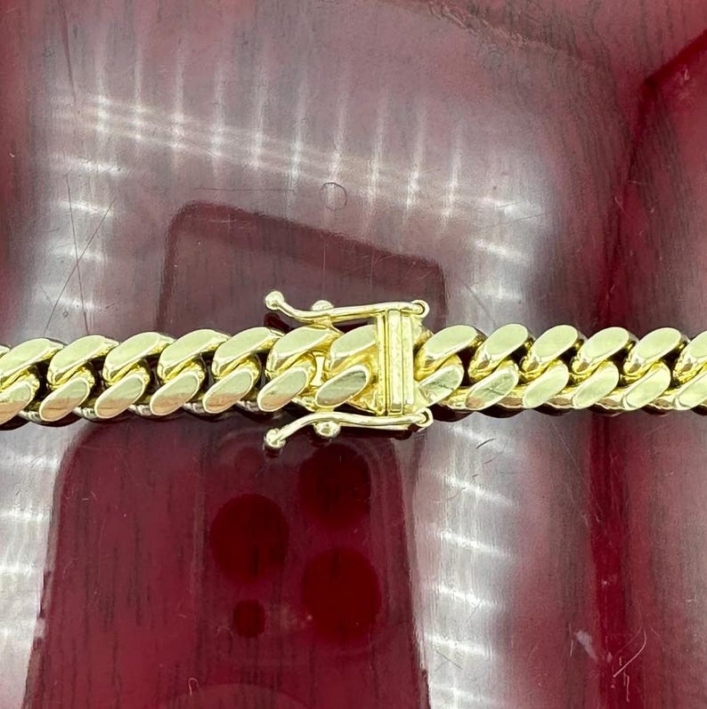 Catena a maglie cubane in oro massiccio 14k da 6 mm - Etsy Italia