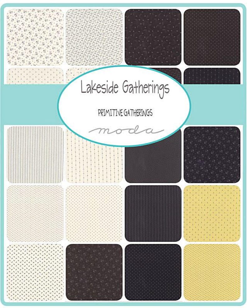 Moda Fabrics Jelly Roll OR Yardage - Lakeside Gatherings by Primitive ...