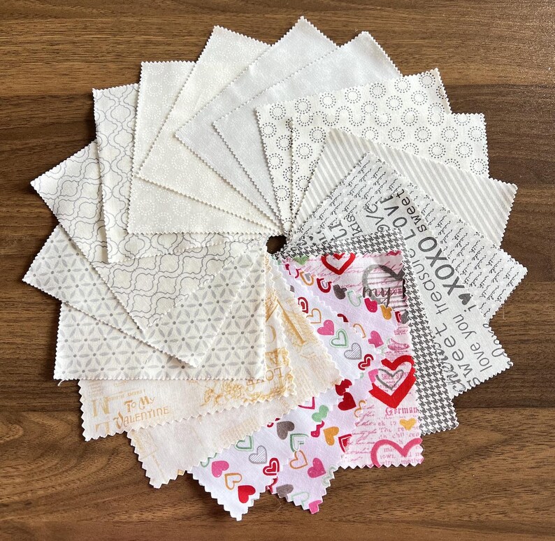 Moda Fabrics Valentine Charm Packs - #love; Ever After; First Crush ...