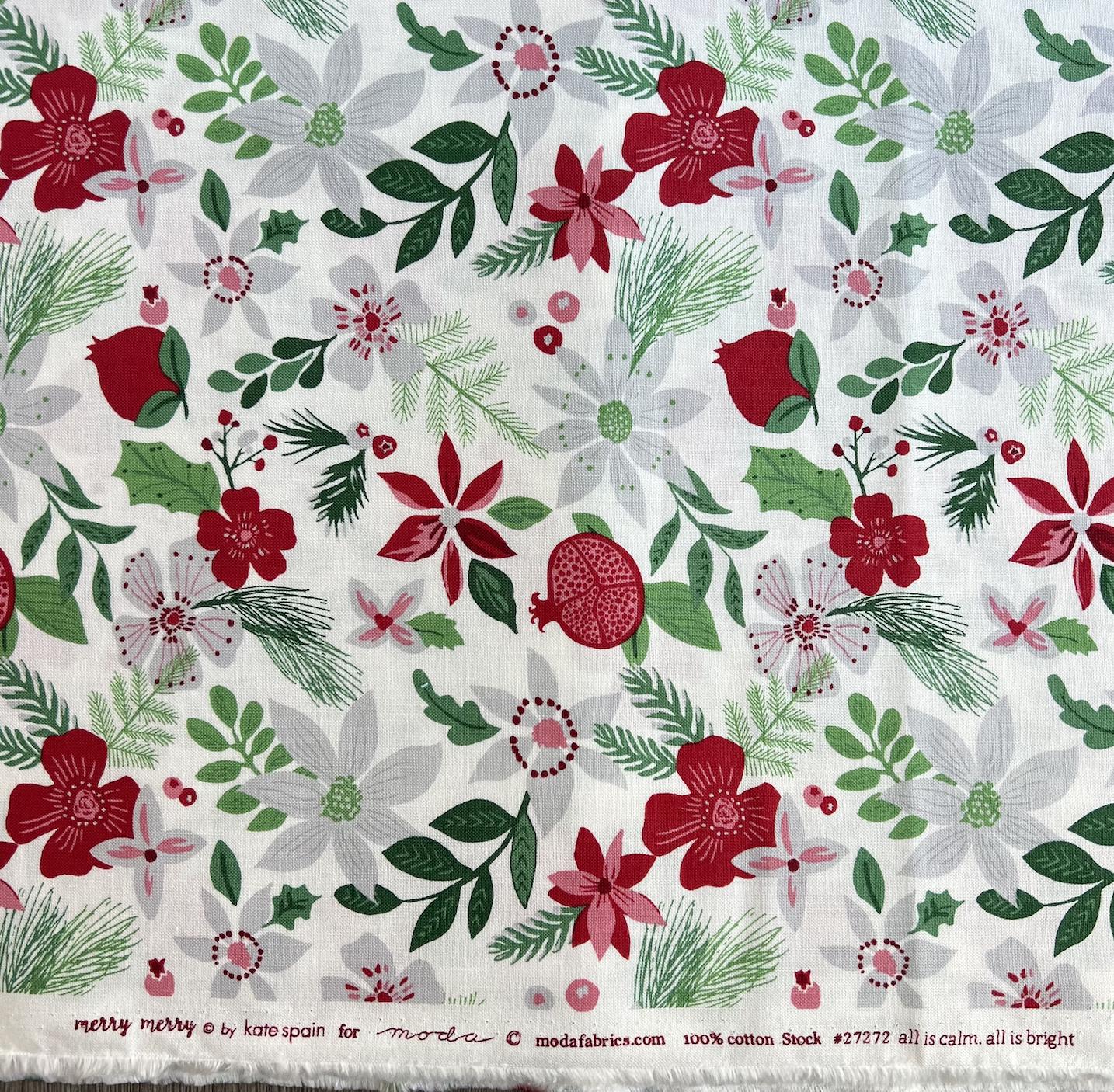 Moda Holiday Charm Pack, Layer Cake, or Yardage - Merry Merry by Kate ...
