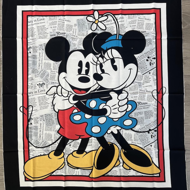 Mickey Mouse Fabric Panel - Etsy