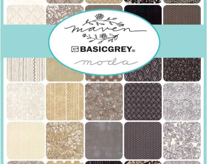 Moda Fabrics Jelly Roll or Charm Pack - Maven by Basicgrey - Quilting Fabric - Cotton & Precut ...