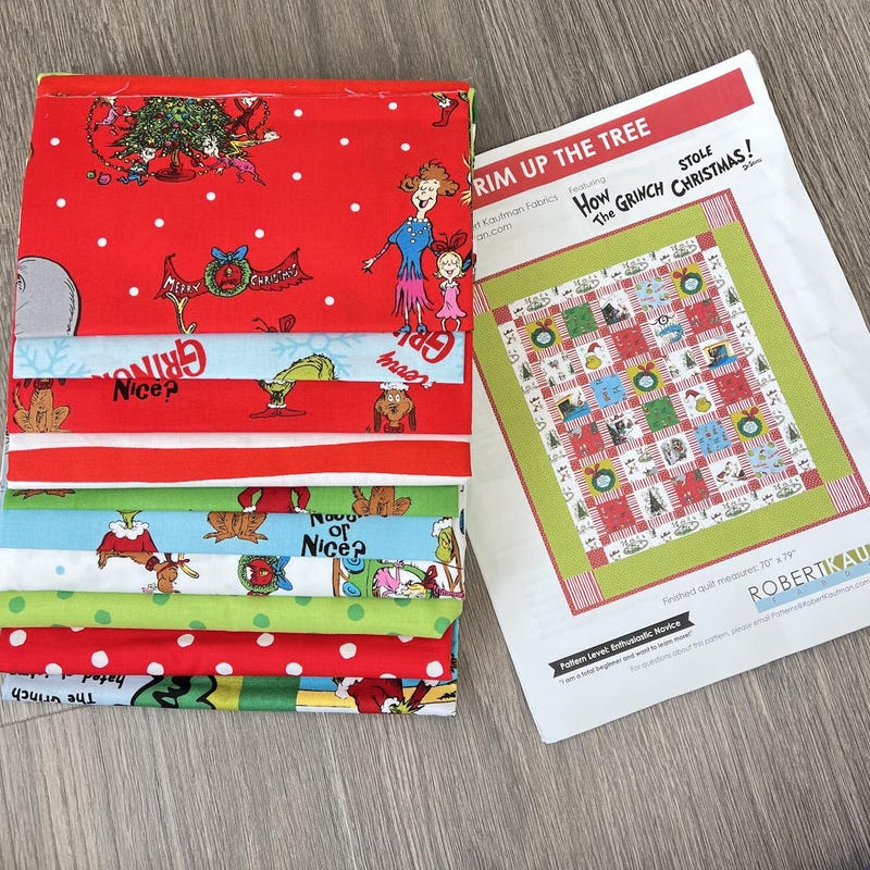 Grinch Quilt Kit - Etsy