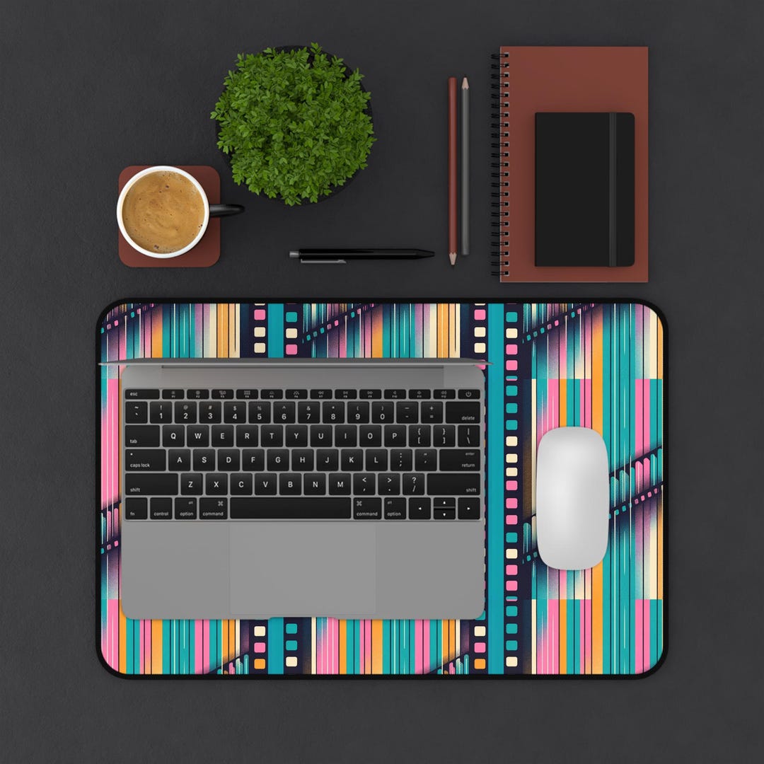 Vibrant Modern Desk Mat - Colorful Office Decor, Gaming Desk Pad ...