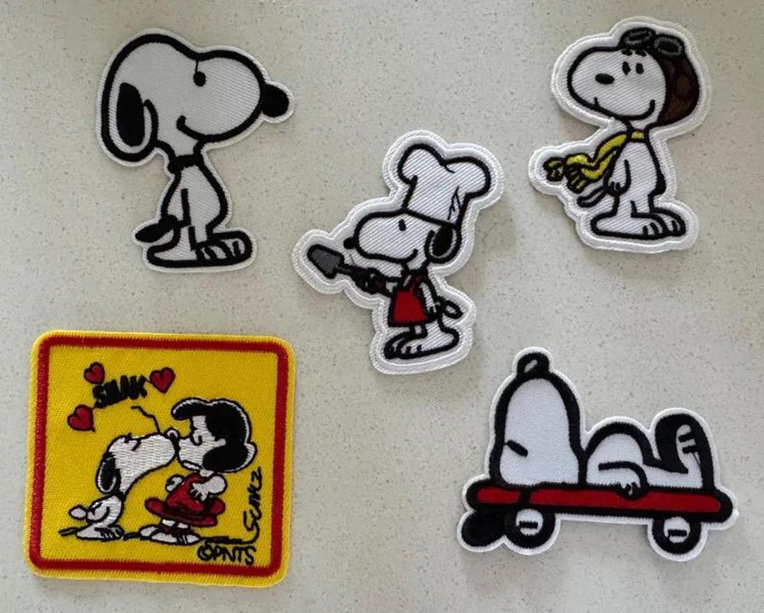 3 Sets- Total 14 Patches Peanuts Snoopy Embroidery Patches *iron on or ...