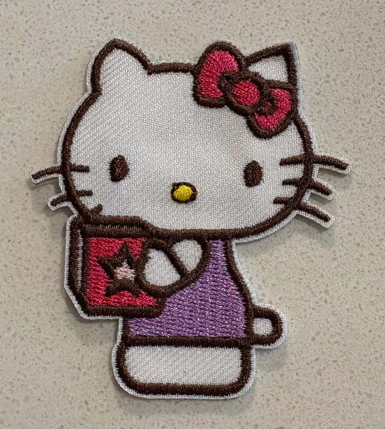 Adhesive Hello Kitty Embroidered Patches - Etsy