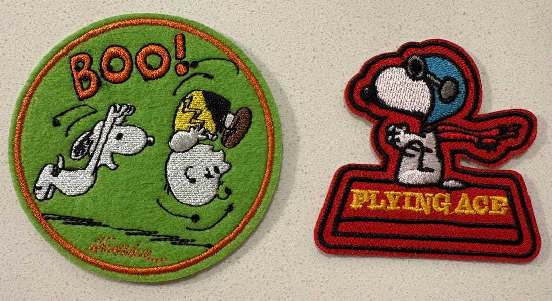 Peanuts Snoopy Embroidered Patches - Etsy