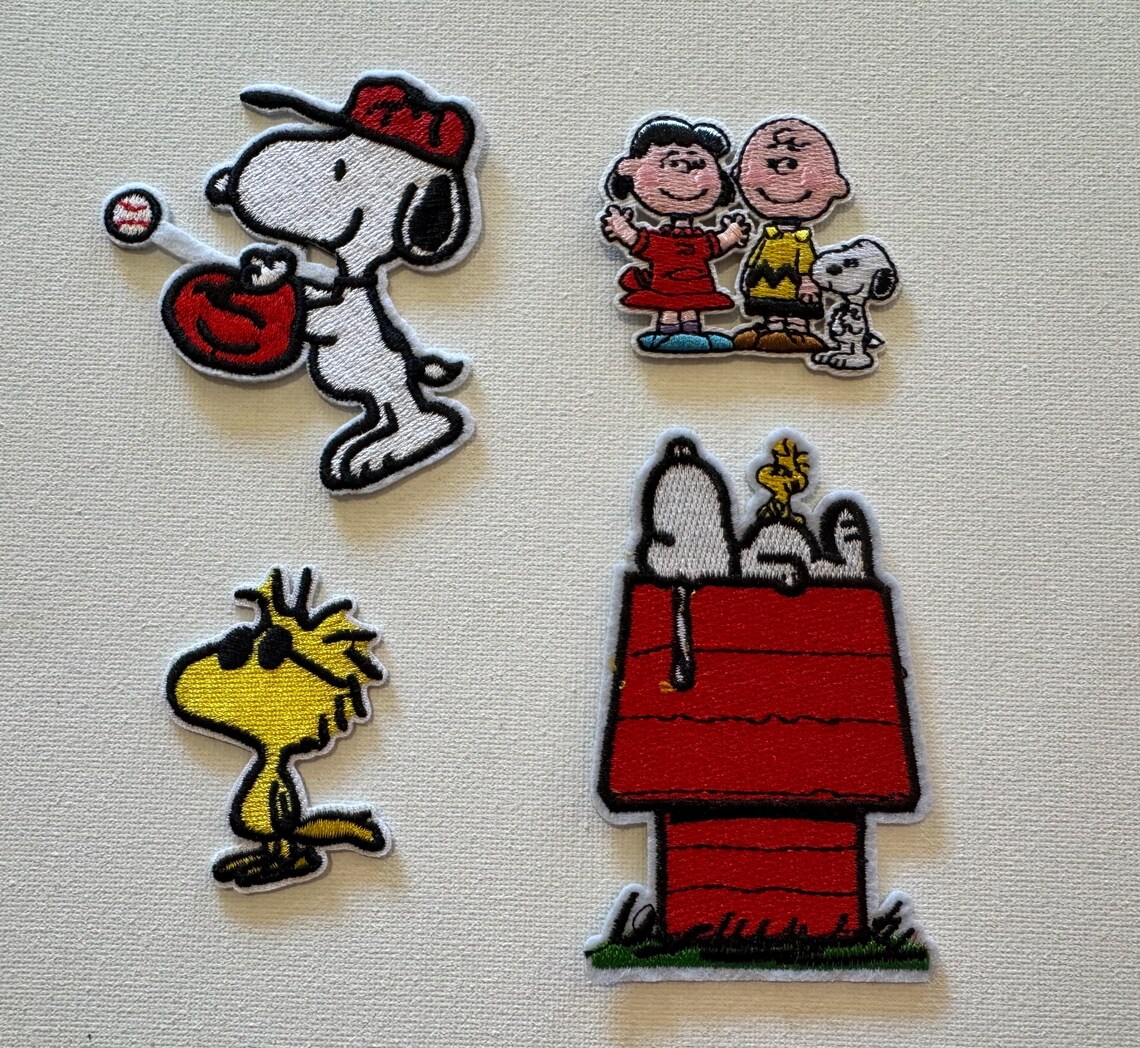 Peanuts Snoopy Embroidered Patches - Etsy