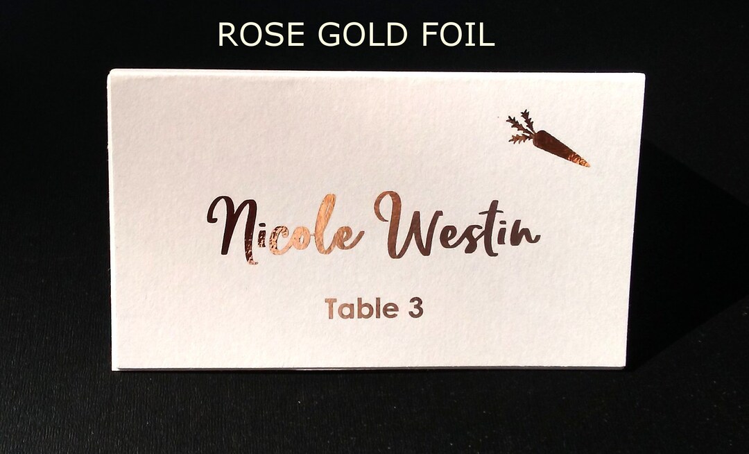 Rose Gold Place Cards Wedding tent Cardstable Number Escort Cardsdinner ...