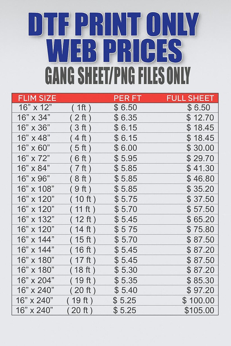 DTF Gang Sheet, Custom DTF Transfers, Gang Sheet Dtf , Bulk DTF Sheets, Ready to Press, Direct ...