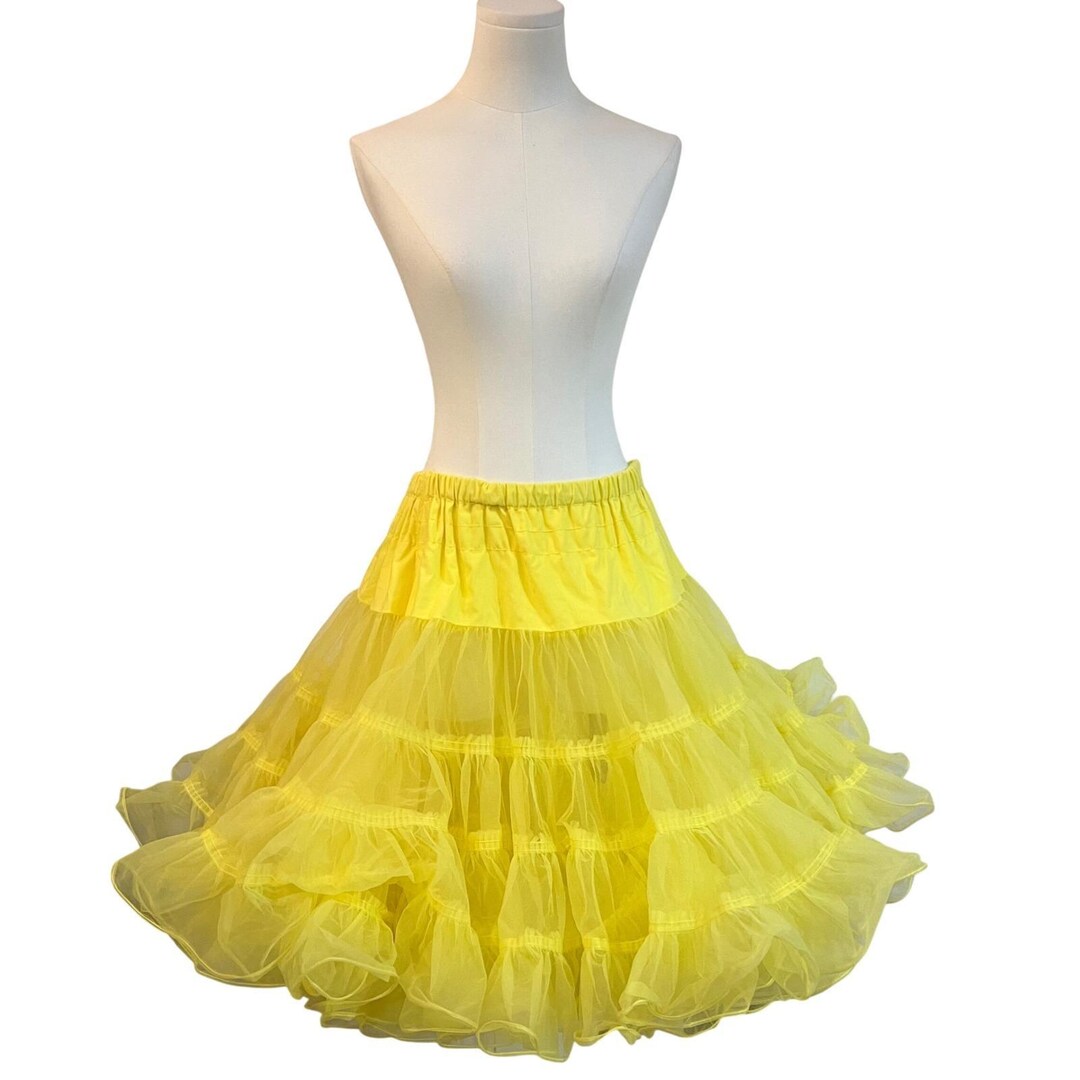 Vintage Malo Models Yellow Crinoline Petticoat Full Skirt Square Dance ...