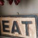 Wooden Kitchen Decoration, EAT Sign, Vintage Diner Decor, Handmade ...