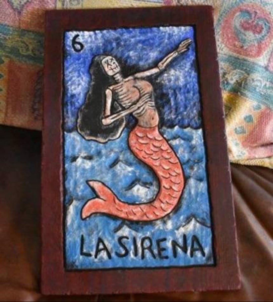 La Sirena, Loteria, Handmade, Wood Art, (original Skeleton Version ...